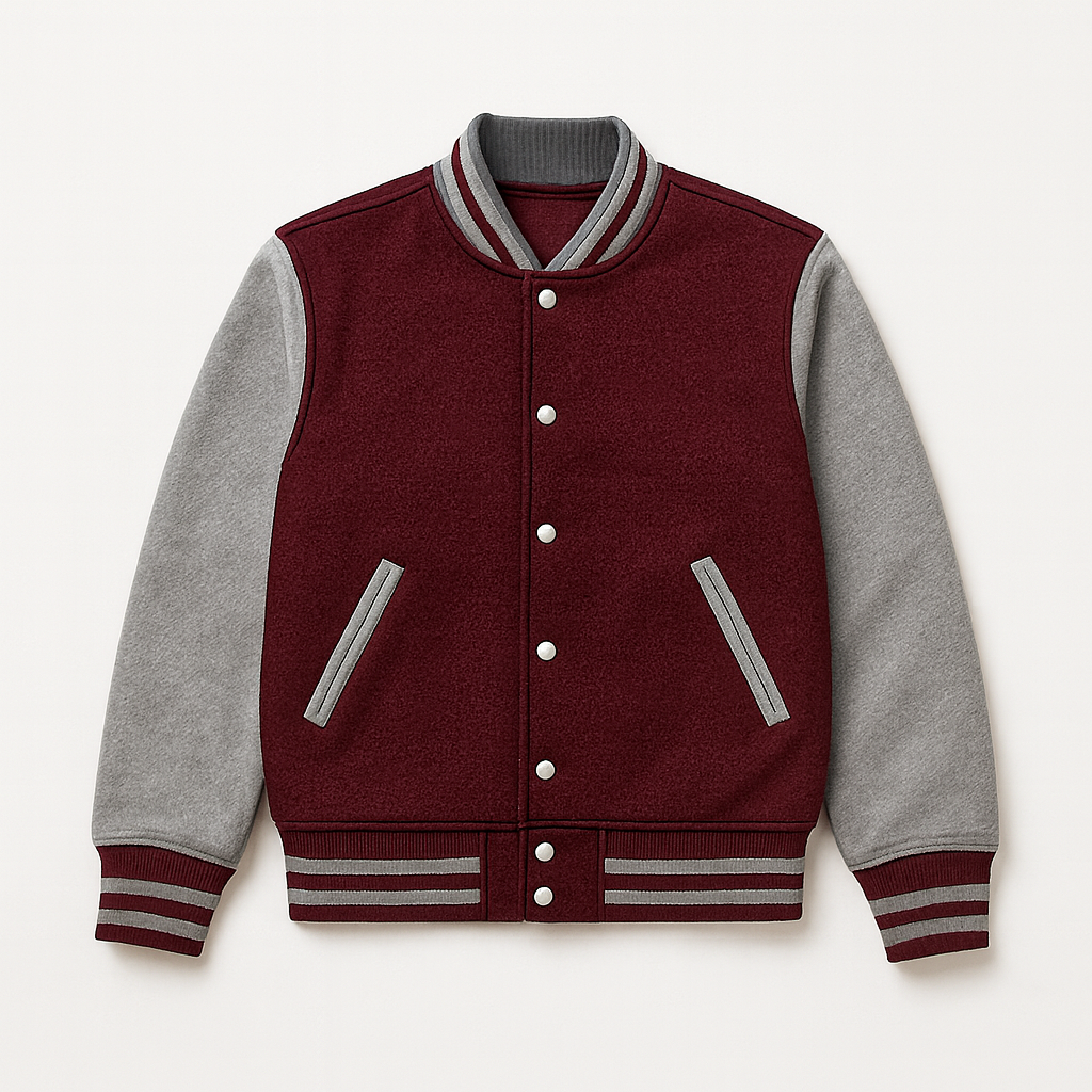 Burgundy - Versity jacket – SNAZZ